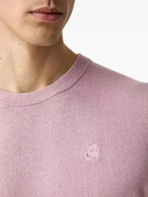 Karl Lagerfeld Logo-embroidered Crew-neck Sweater