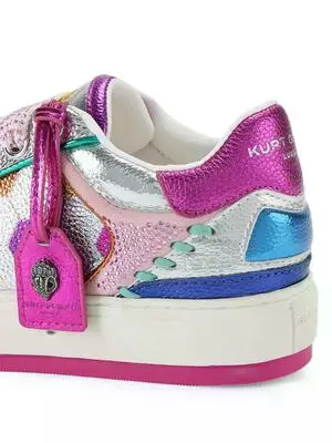 Kurt Geiger Embellished Metallic Leather Sneakers