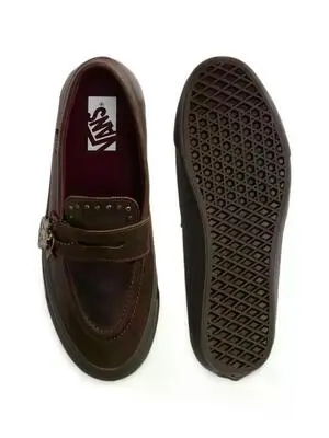 VANS Stud-embellished Leather Loafers