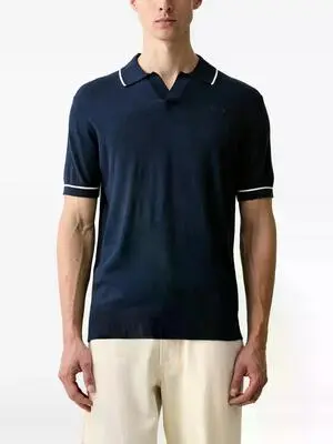 Karl Lagerfeld Contrast-trim Logo-embroidered Polo Shirt