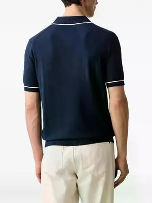 Karl Lagerfeld Contrast-trim Logo-embroidered Polo Shirt