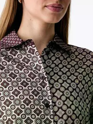 Liu Jo Geometric Print Lace-trim Shirt Dress