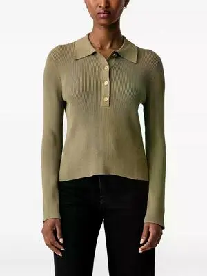 Michael Kors Ribbed-knit Polo Sweater - Green