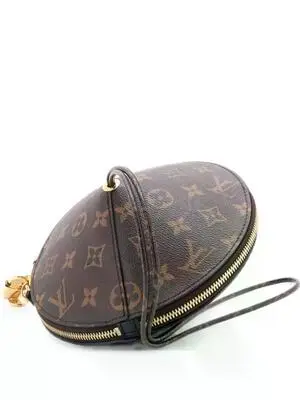 LOUIS VUITTON Toupie Handbag Monogram Canvas Clutch Bag - Brown