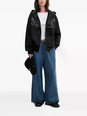 VANS Embellished Zip-up Hoodie