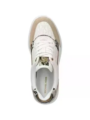 Michael Kors Logo-print Snakeskin-effect Sneakers