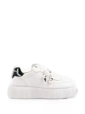 Karl Lagerfeld Pearl-embellished Platform Sneakers - White