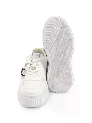 Karl Lagerfeld Pearl-embellished Platform Sneakers