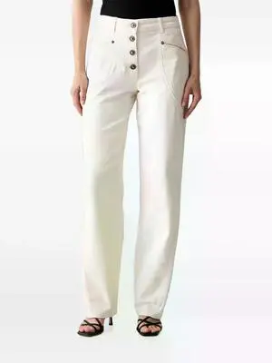 Liu Jo Button-fastening Straight-leg Jeans - Neutrals