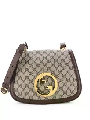 Gucci Blondie Nm Top Handle Bag Gg Coated Canvas Medium Satchel - Brown