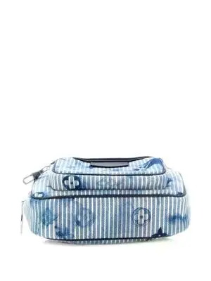 LOUIS VUITTON Outdoor Pouch Limited Edition Monogram Watercolor Stripes Denim Crossbody Bag - Blue