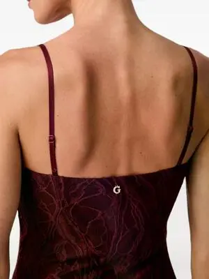 Guess Lace-overlay Spaghetti-strap Dress