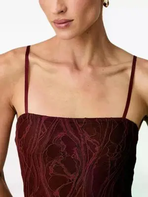 Guess Lace-overlay Spaghetti-strap Dress