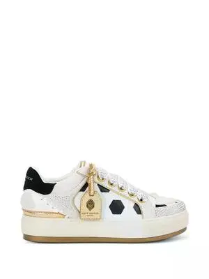 Kurt Geiger Crystal-embellished Leather Sneakers