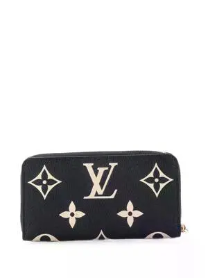LOUIS VUITTON Zippy Wallet Bicolor Monogram Empreinte Giant Small Wallets - Black