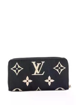 LOUIS VUITTON Zippy Wallet Bicolor Monogram Empreinte Giant Small Wallets - Black