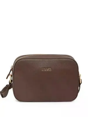Liu Jo Logo-plaque Pebbled-effect Shoulder Bag - Brown