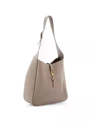 Saint Laurent Le 5 A 7 Supple Leather Small Hobo Bag - Neutrals