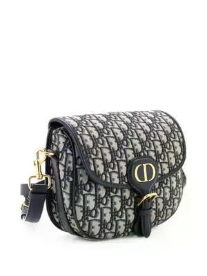 Dior Bobby Flap Bag Oblique Canvas Medium Crossbody Bag - Blue