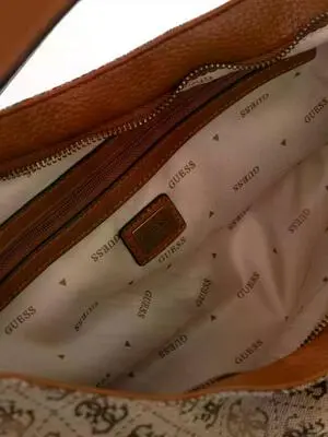 Guess Logo-monogram Buckle Tote Bag