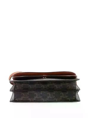 Celine Triomphe Coated Canvas Wallet On Strap Crossbody Bag