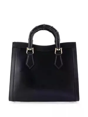 Gucci Diana Nm Bamboo Handle Leather Small Tote Bag - Black