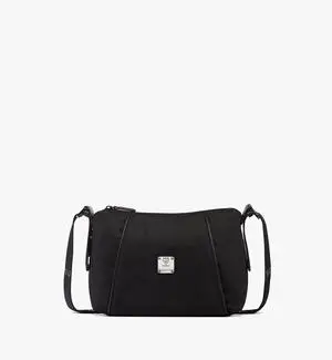 Mcm Aren Nova Crossbody In Monogram Econyl - Black