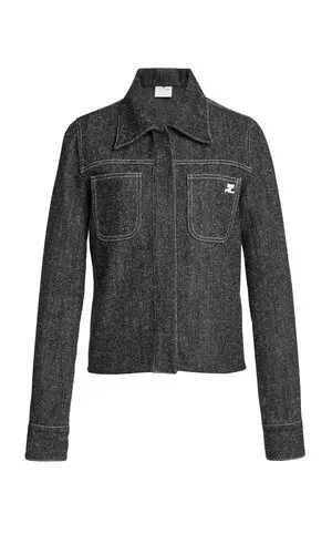 COURREGES Denim Tweed Overshirt