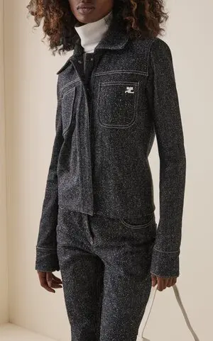 COURREGES Denim Tweed Overshirt