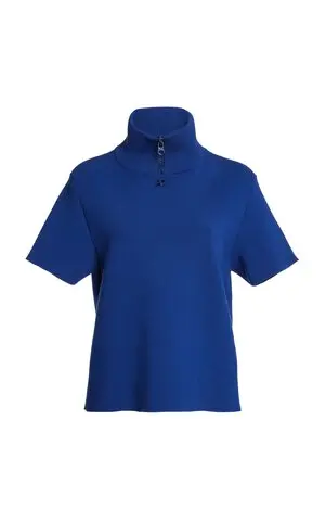 COURREGES Zipped Knit Top - Blue