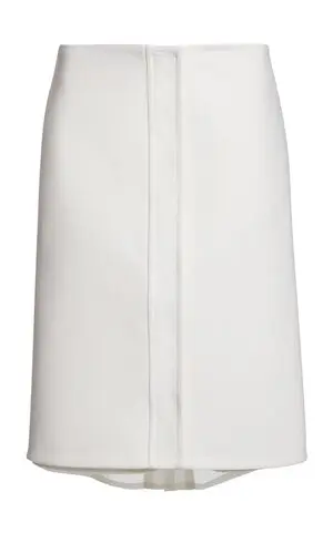 COURREGES Cotton-blend Pencil Skirt - White