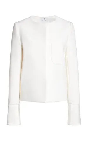 COURREGES Tailored Satin Jacket - White