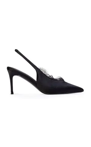 BLACK SUEDE STUDIO Royale Satin Pumps