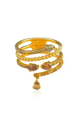 KHEPRI Serpentine Fancy Color Pear Wrap Ring - Multi