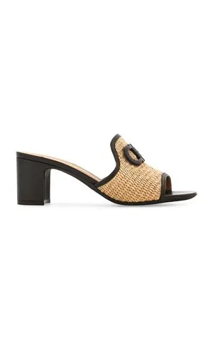 FERRAGAMO Rexy Raffia Pumps - Black