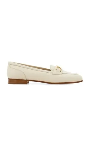 FERRAGAMO Bax Leather Loafers - White