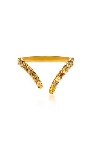 KHEPRI Fancy Color Diamond Pave Split Arc Ring - Multi
