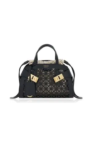 FERRAGAMO Hug Leather Mini Bag - Black