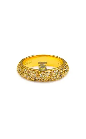 KHEPRI Fancy Color Cushion Diamond Floating Cleopatra Ring - Multi