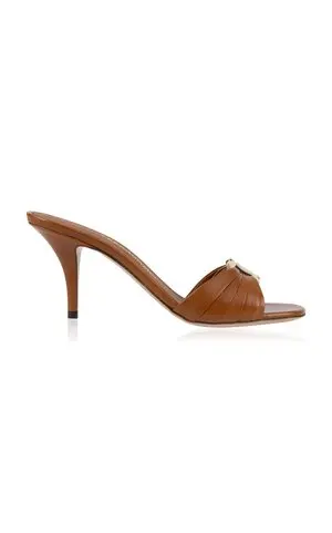 FERRAGAMO Witty Leather Mules - Brown
