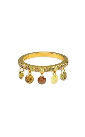 KHEPRI Fancy Color Drilled Diamond Dancing Ring - Multi