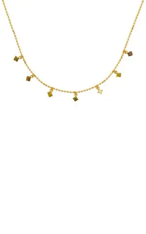 KHEPRI 7 Cushion Fancy Color Diamond Drop Necklace - Multi