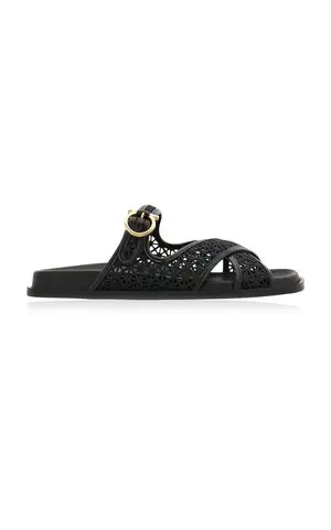 FERRAGAMO Cosmy Lace Sandals With Gancini Buckle