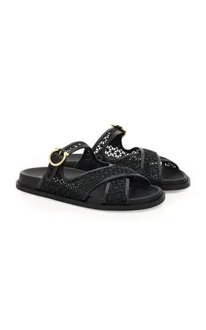 FERRAGAMO Cosmy Lace Sandals With Gancini Buckle