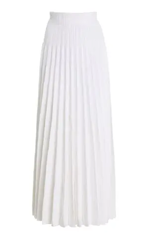 Balmain High-rise Compact-knit Glittered Skirt