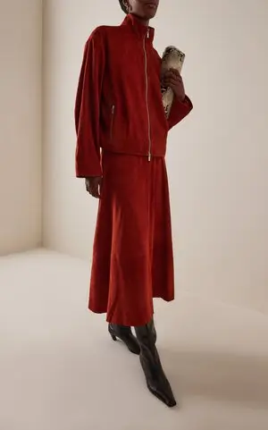 ST. AGNI Exclusive Suede Cocoon Jacket