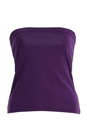 FLORE FLORE Bes Cotton Bandeau Top - Purple