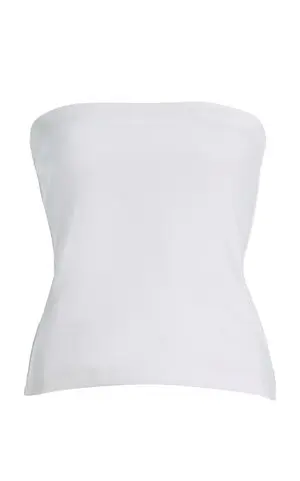 FLORE FLORE Bes Cotton Bandeau Top - White