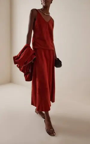 ST. AGNI Exclusive Suede Tie Top