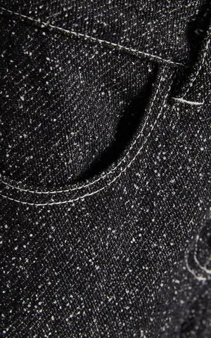 COURREGES Snap Denim Tweed Straight-leg Jeans